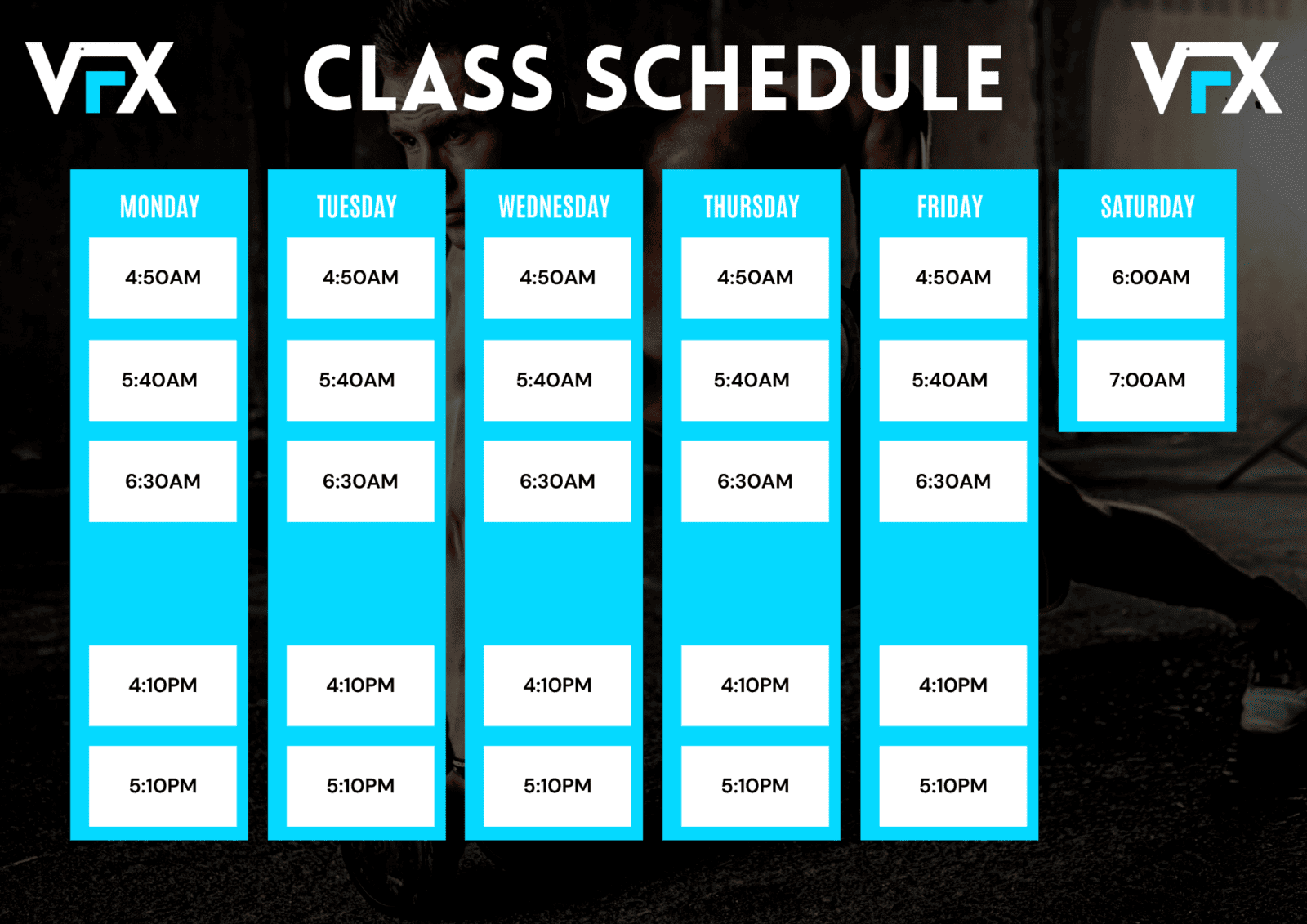 Timetables - VidaFit