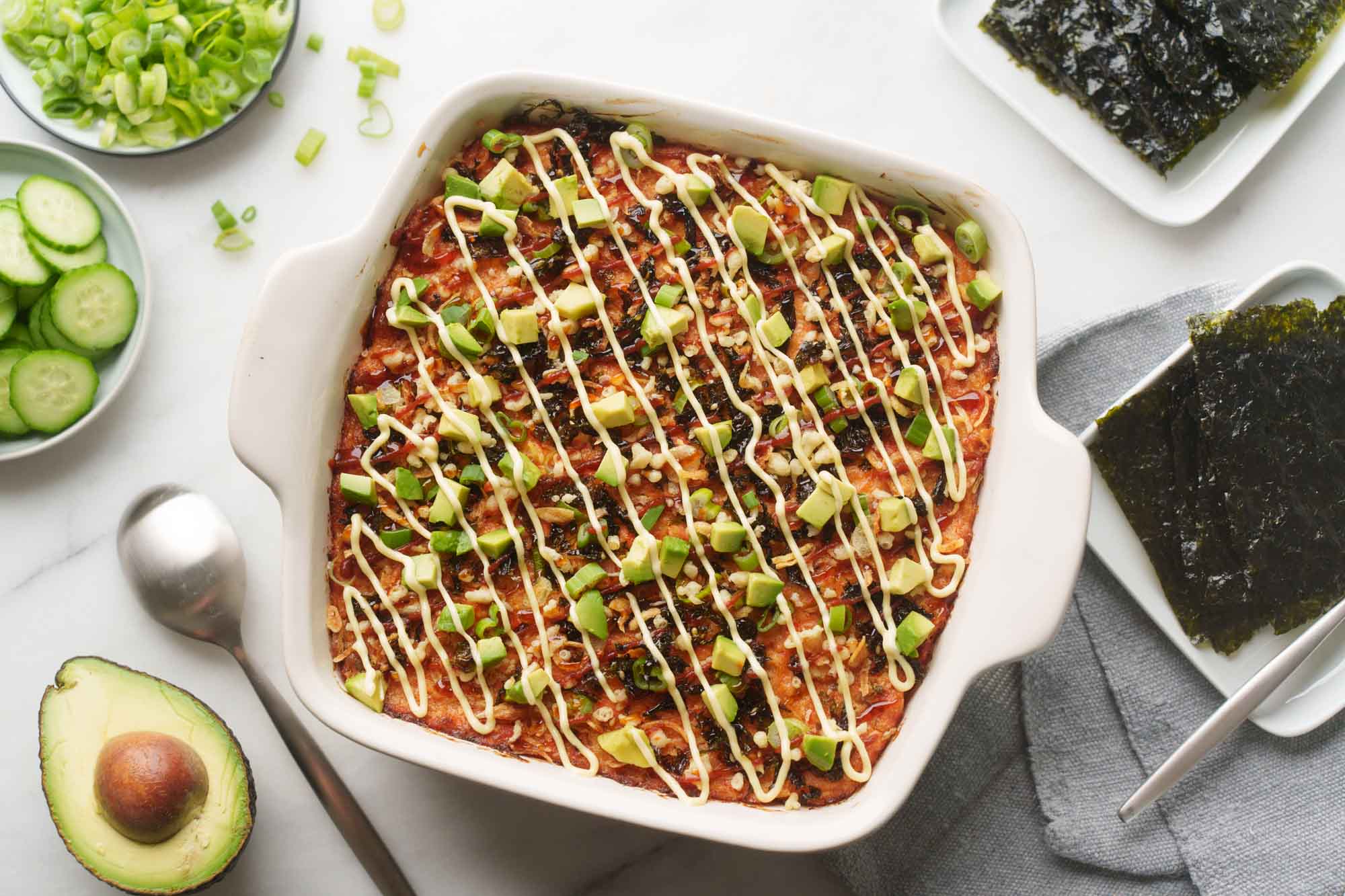 Easy Sushi Bake Recipe (Sushi Casserole) - Hungry Huy