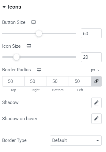 elementor scroll button