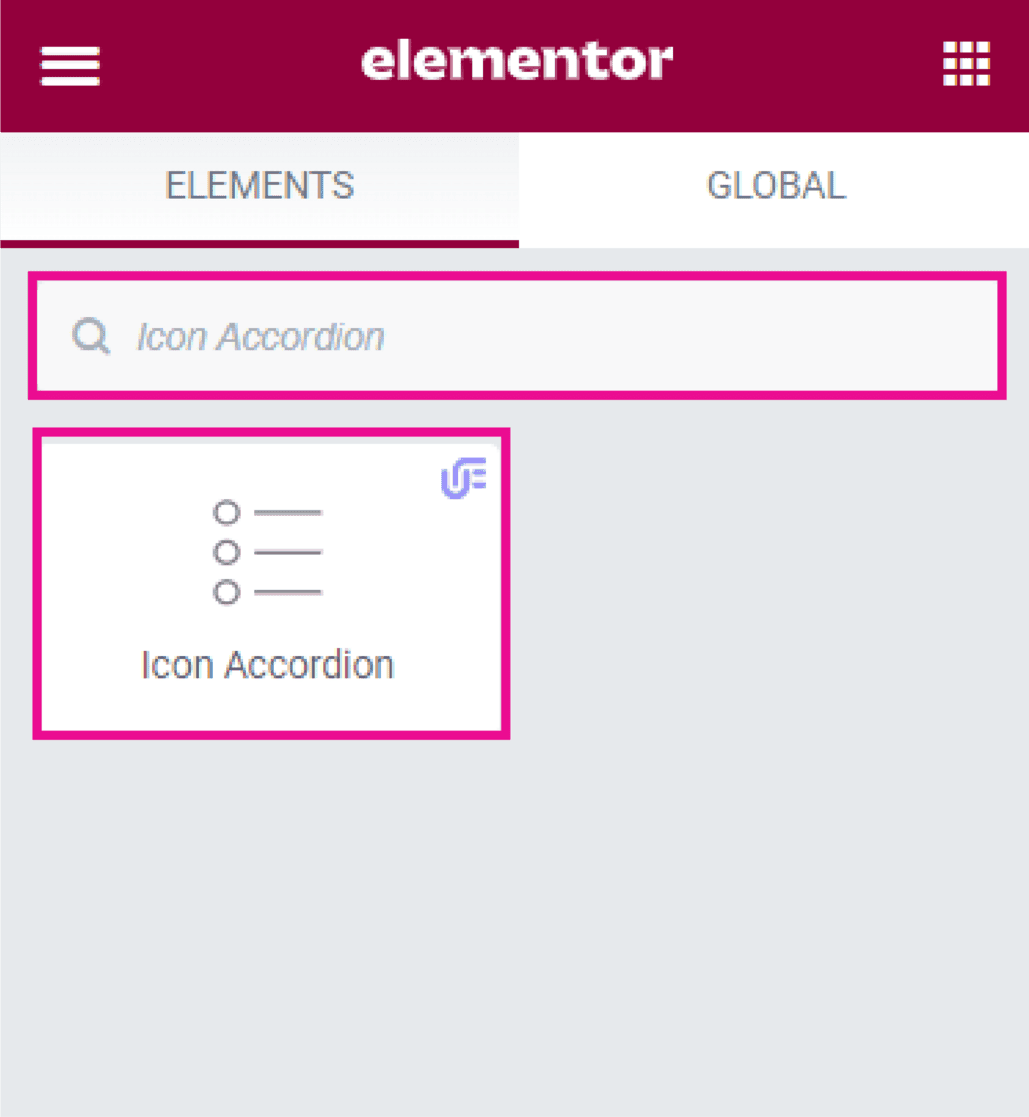 Accordion Menu Icon