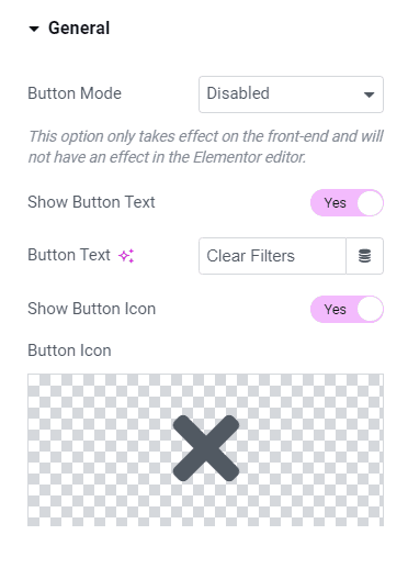 reset filter button icon