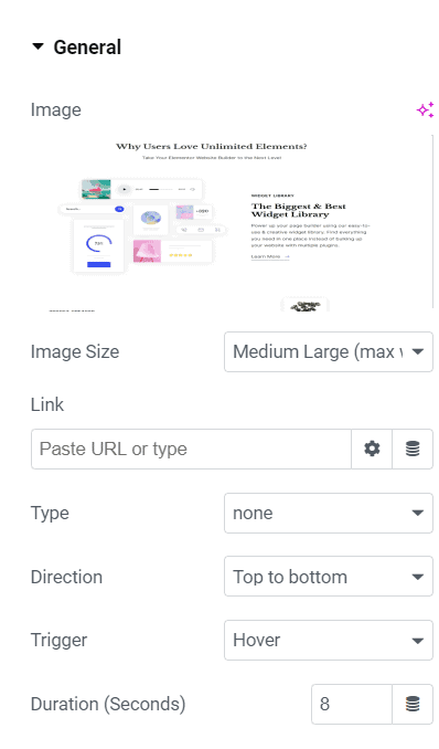 scroll sequence unlimited elements