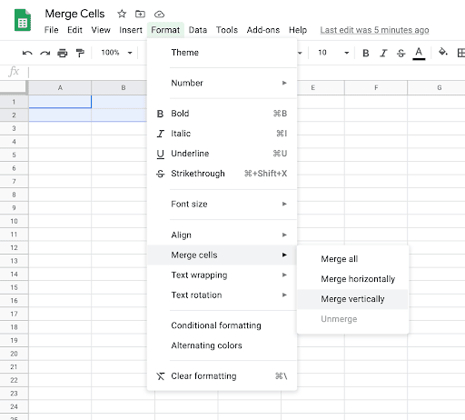 How to Merge Cells in Google Sheets | Alteryx Designer Cloud