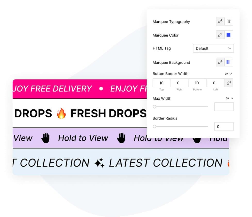 marquee text example