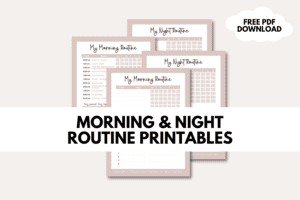FREE Printable Daily Routine Chart for Adults - Just Taty Things
