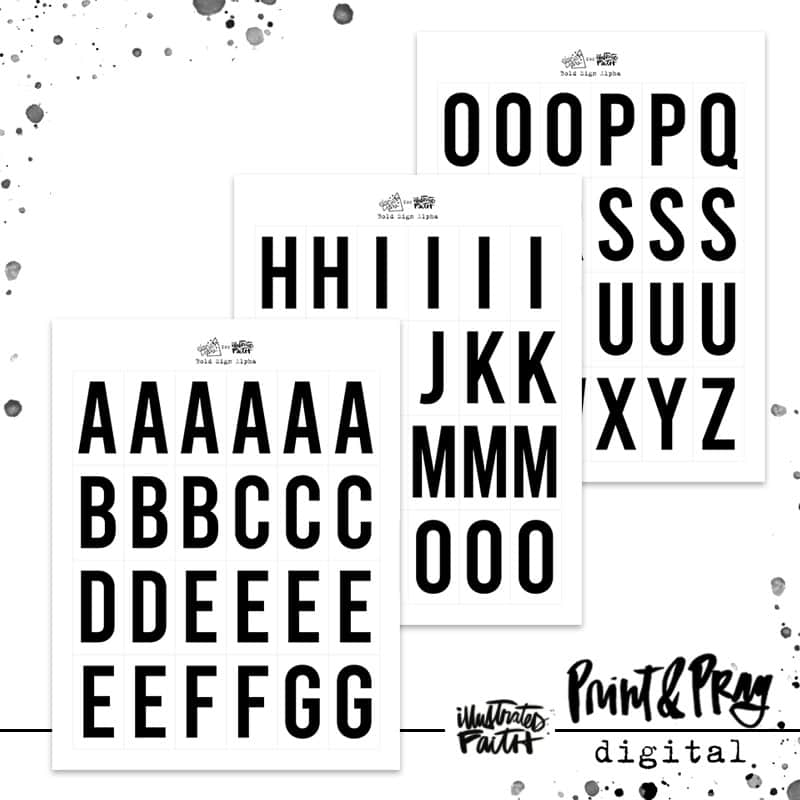 Bold Sign Alpha - Illustrated Faith