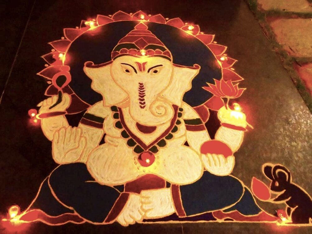 Beautiful Rangoli Designs Of Ganesh