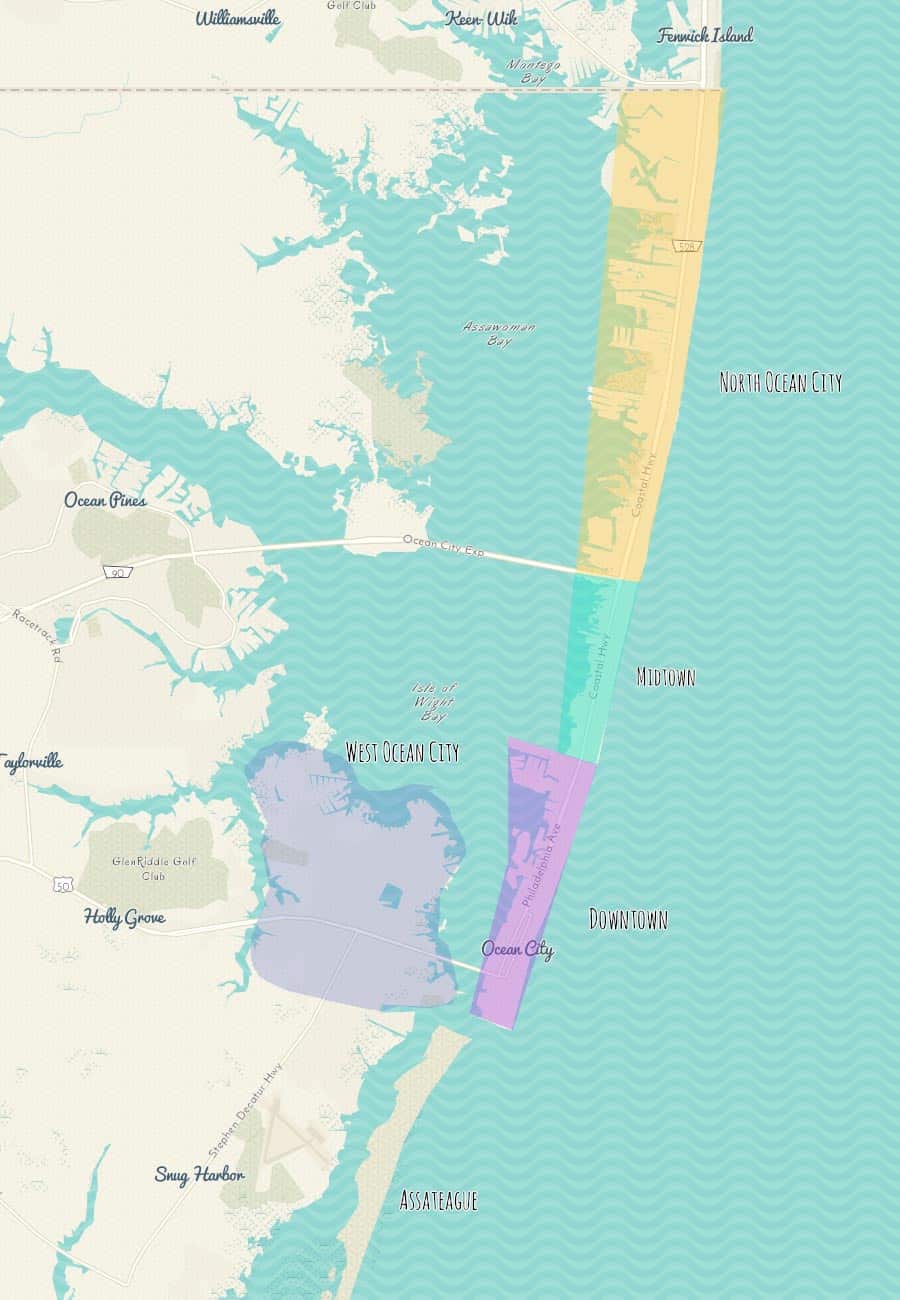 Ocean City Area Map