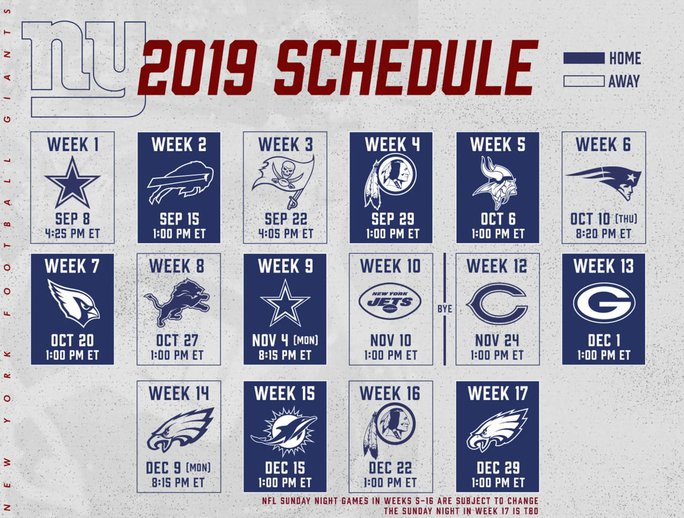 giants schedule