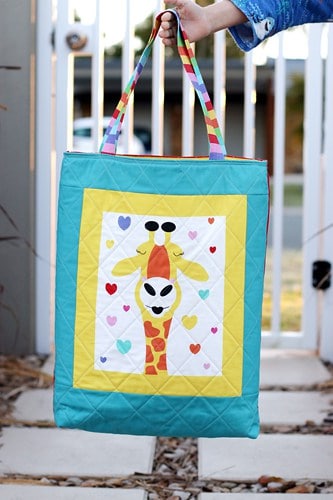 quilted pattern tote bag