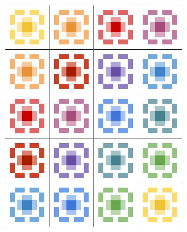 pattern blocks flower template