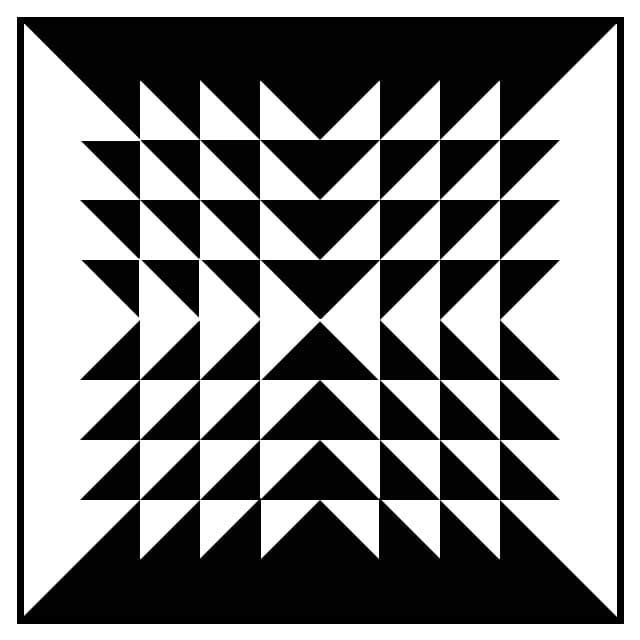 black quilted pattern