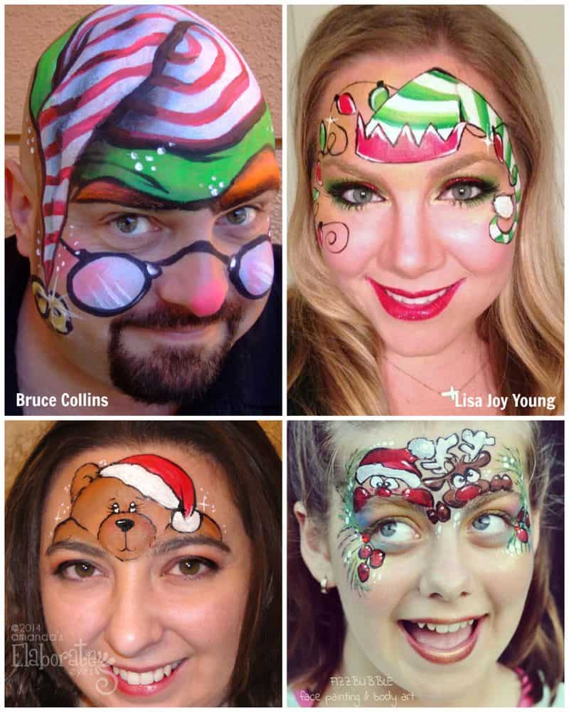 Candy Cane Face Painting