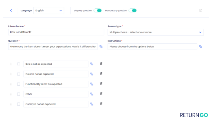 Use Return Reasons to Track Your eCommerce Returns - ReturnGO