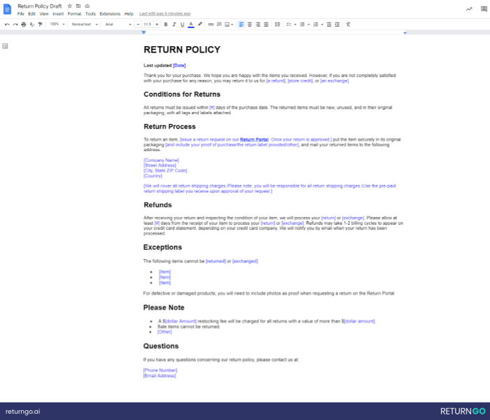 How to Write a Return Policy: The Ultimate Guide - ReturnGO