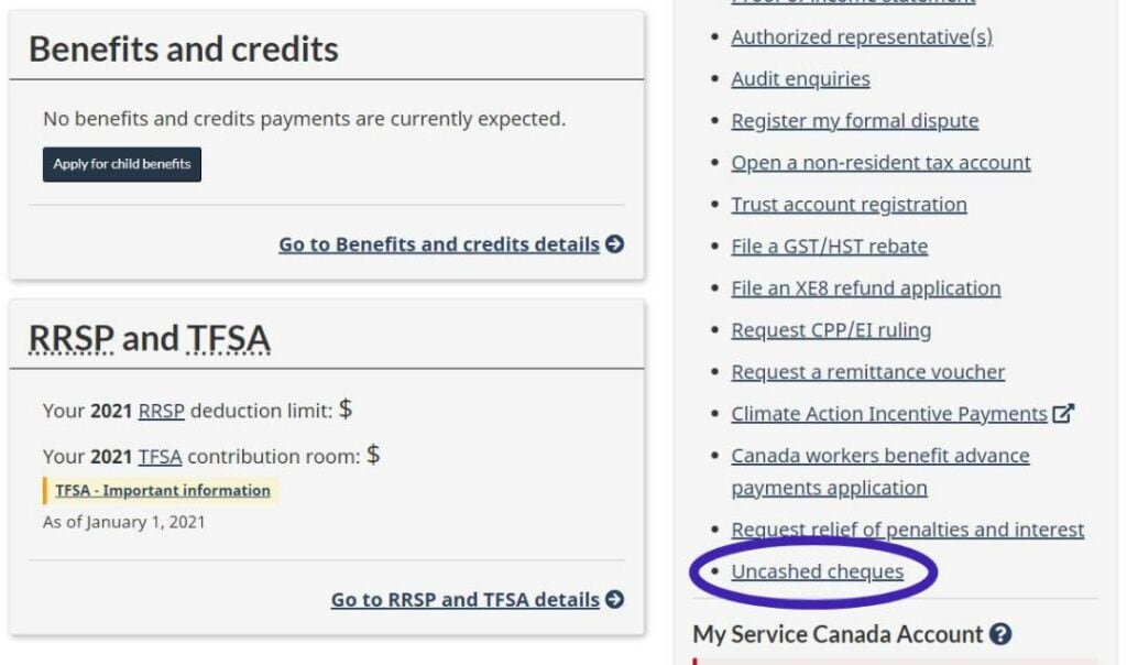 How to Check if You Have Unclaimed Cheques from the CRA (Canada Revenue ...