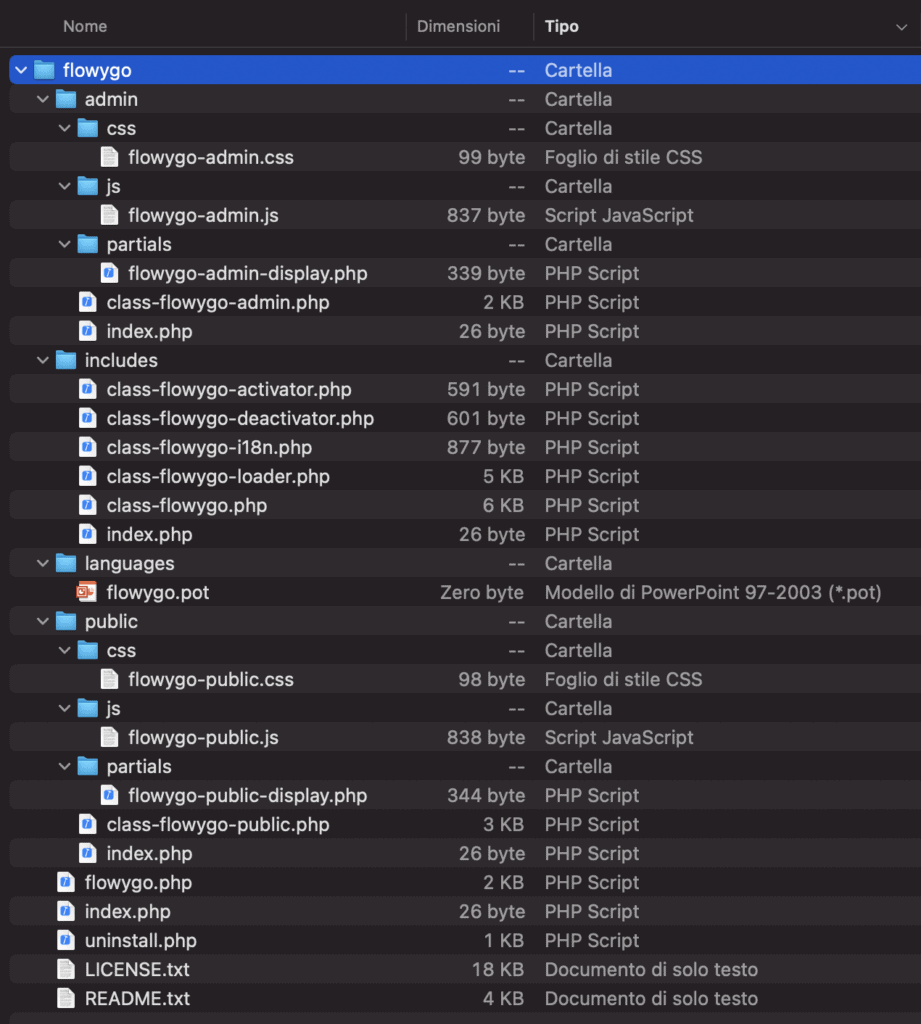 Create a settings page for a Wordpress plugin - Flowygo