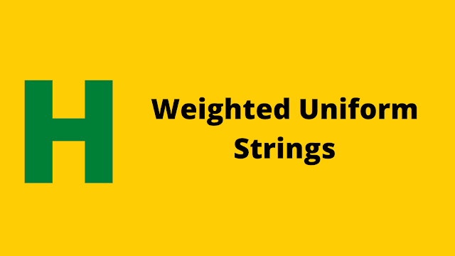 HackerRank Weighted Uniform Strings problem solution - Programmingoneonone HackerRank Weighted Uniform Strings problem solution - Programmingoneonone